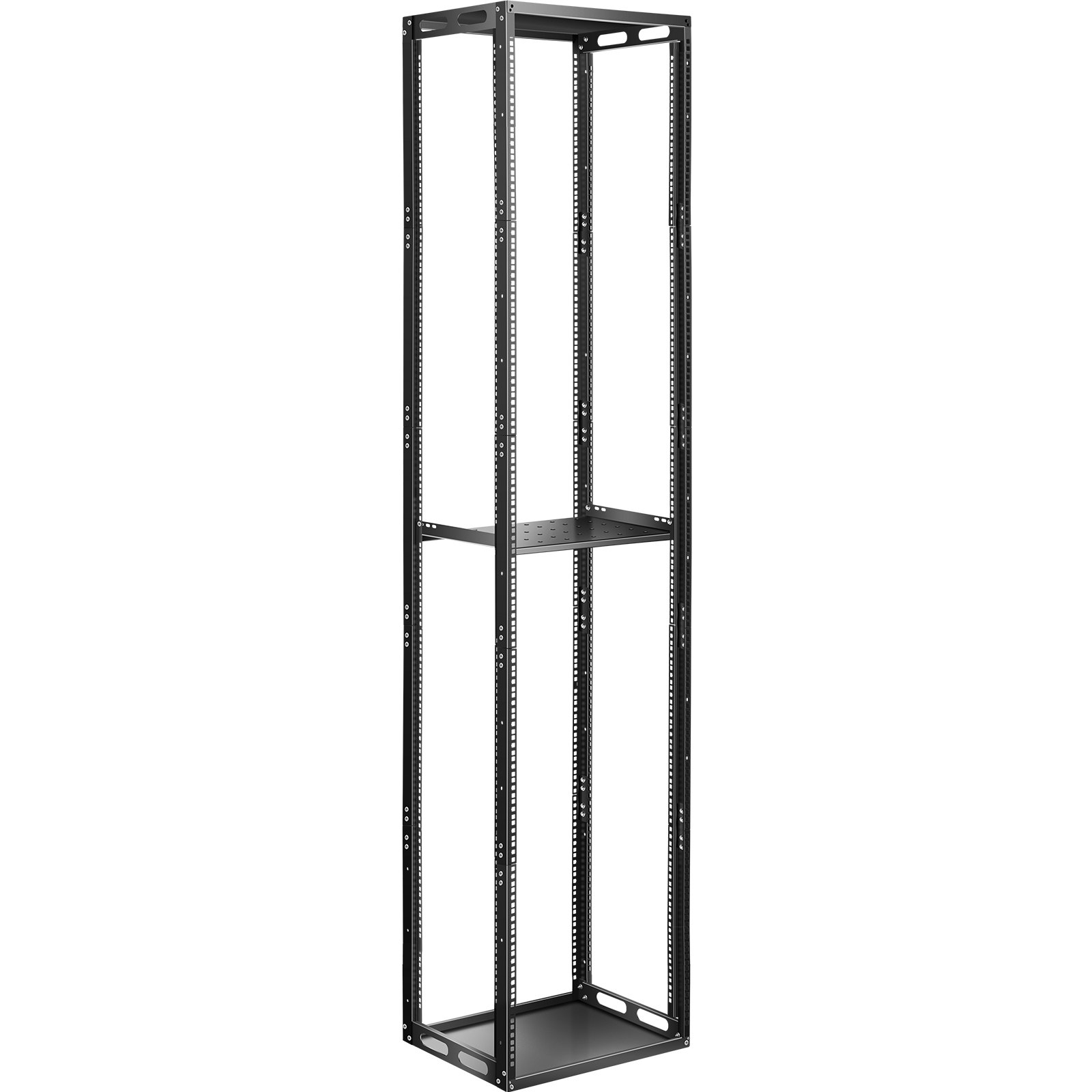 VEVOR Server Rack, 45U Open Frame Rack, 4-Post IT Server Network Relay ...