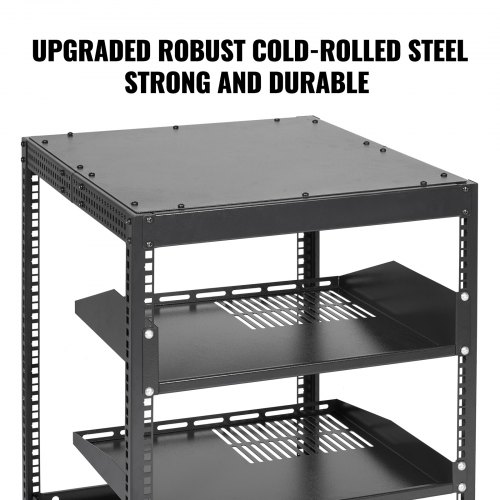 VEVOR 12U Open Frame Server Rack, 15 -40 in Adjustable Depth, Free ...