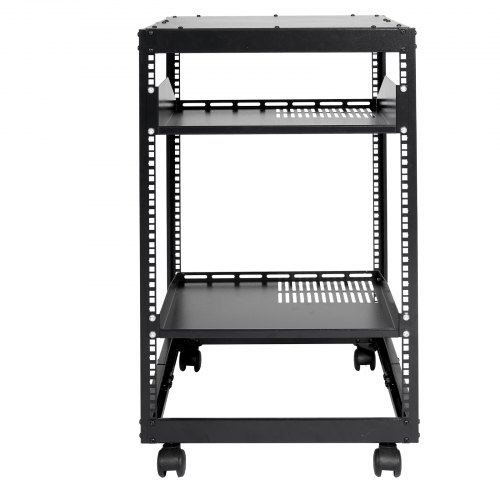 VEVOR 15U Open Frame Server Rack, Adjustable Depth, Free Standing or ...