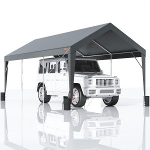 VEVOR Carport, Heavy Duty 10 x 20ft Car Canopy, Outdoor Garage Shelter ...