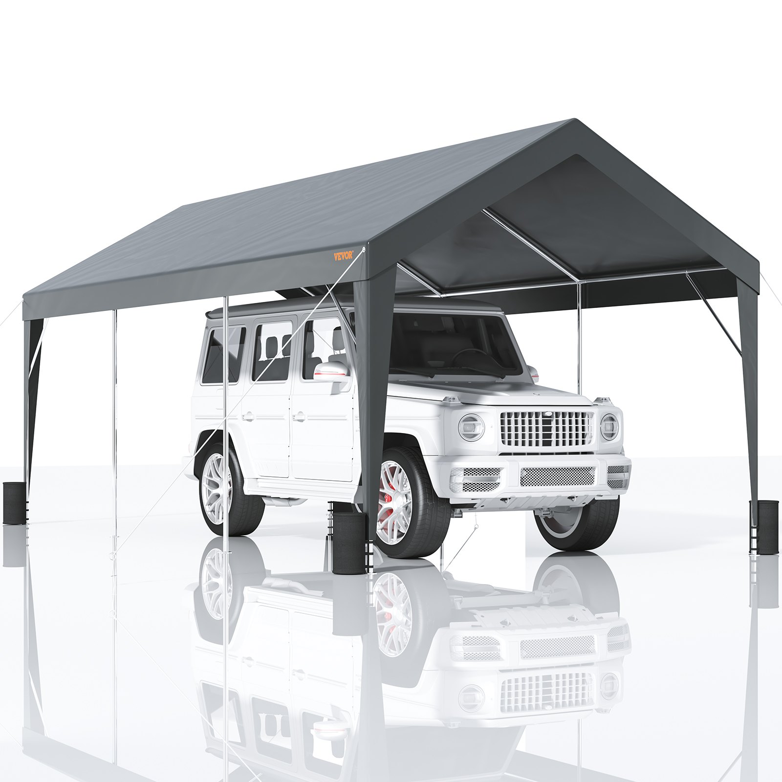 VEVOR Carport, Heavy Duty 10 x 20ft Car Canopy, Outdoor Garage Shelter ...