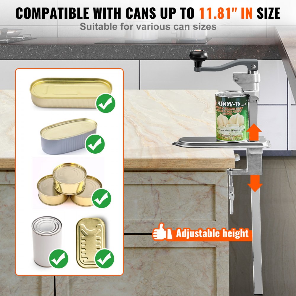 VEVOR Manual Can Opener, Commercial Table Clamp Opener for Large Cans ...