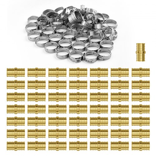 Pipe Fittings 3/4" 50PCS Brass Clamp-style Straight-Through for Air ...