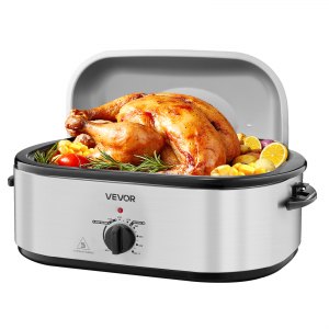 VEVOR Electric Roasting Pan With Lid - 22QT, 150-450℉