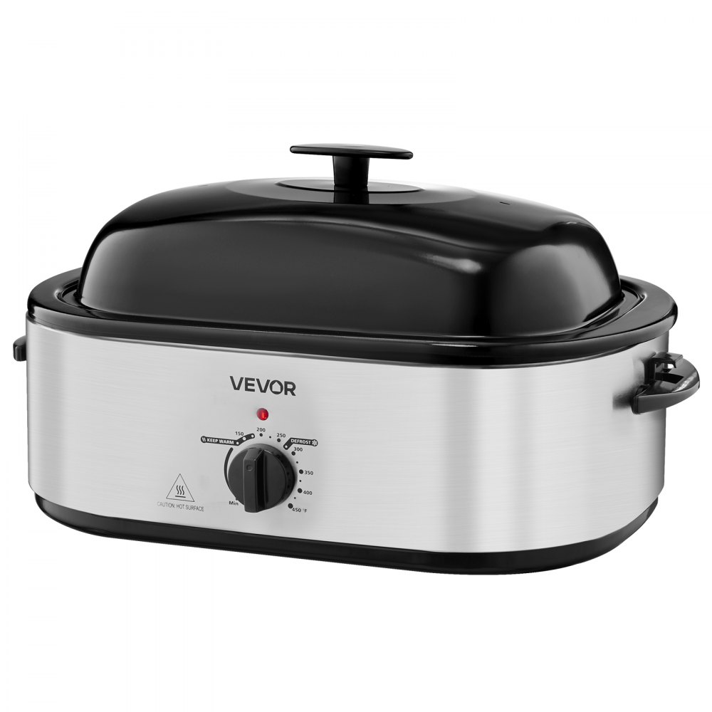 VEVOR Electric Roasting Pan With Lid - 22QT, 150-450℉