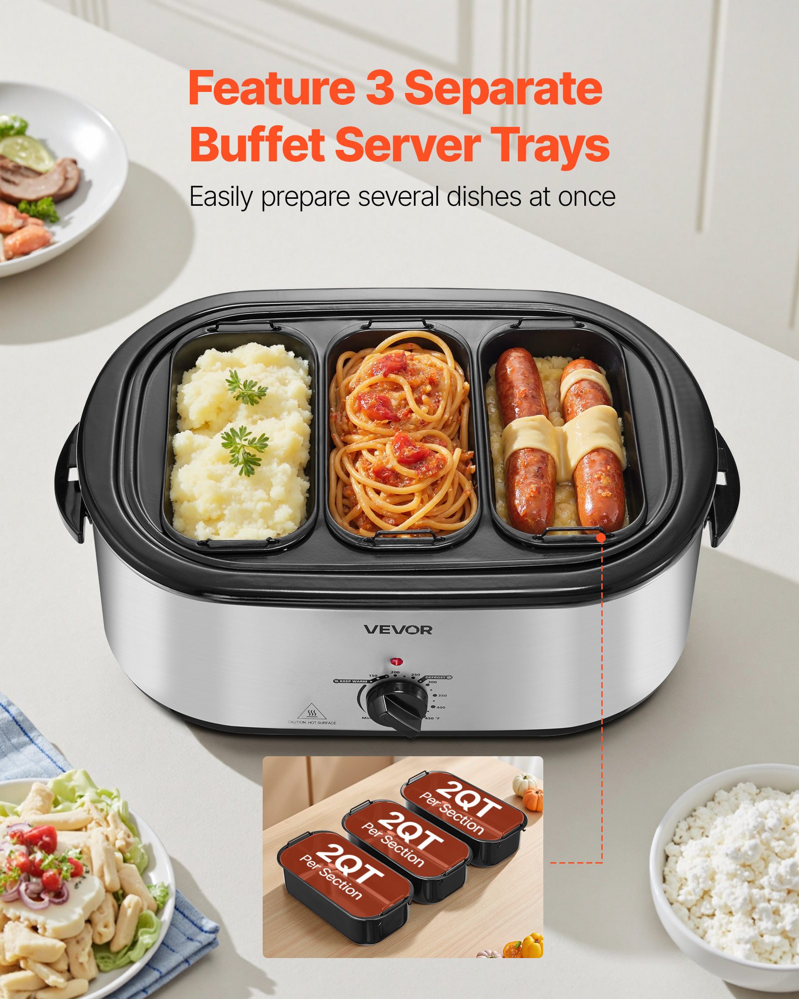 VEVOR Electric Turkey Roaster Oven – 24 QT, 150 to 450℉