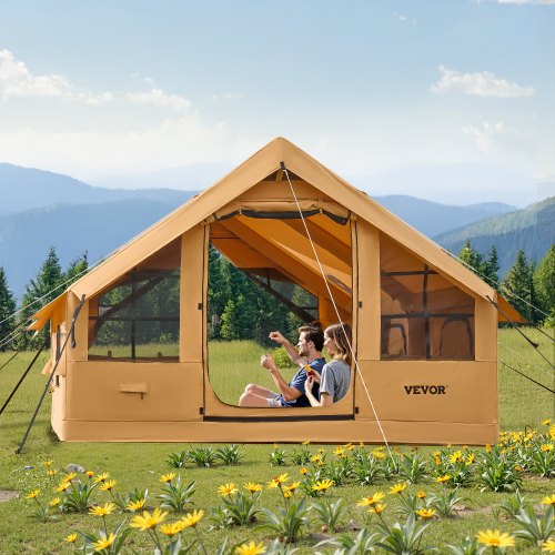 Inflatable Tent for Camping 5-8 Person Glamping Tent with Pump Easy Set ...