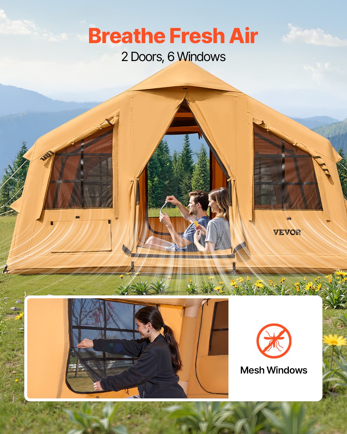 VEVOR 12-Man Camping Tent – Quick Setup & Spacious Interior