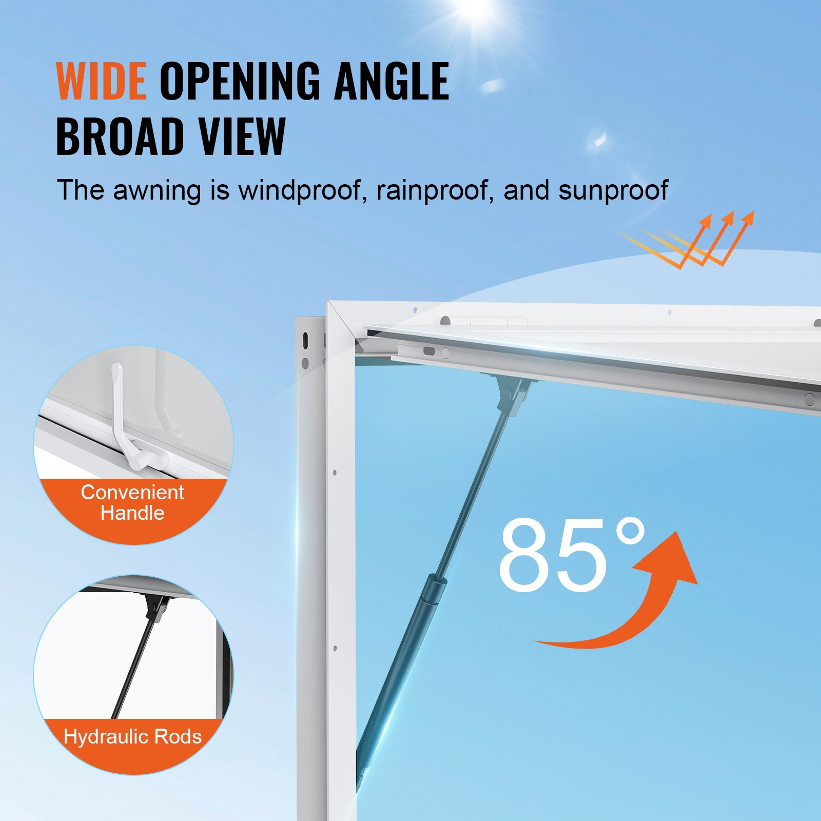 VEVOR Concession Window 60"x36", Aluminum Alloy Food Truck Service ...