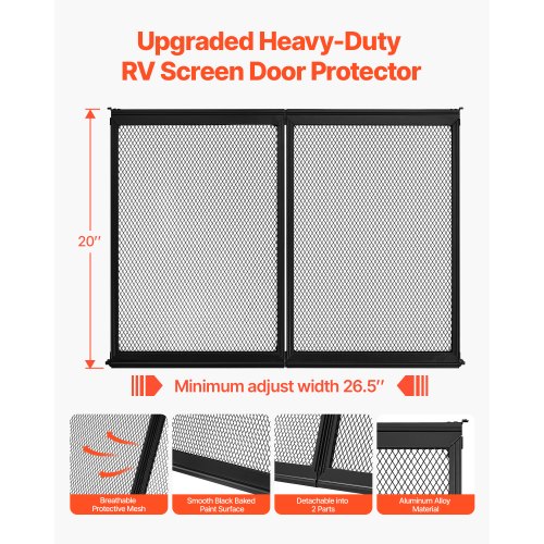 RV Screen Door Protector 26.5 x 20 inch Door Grille Easy to Install ...