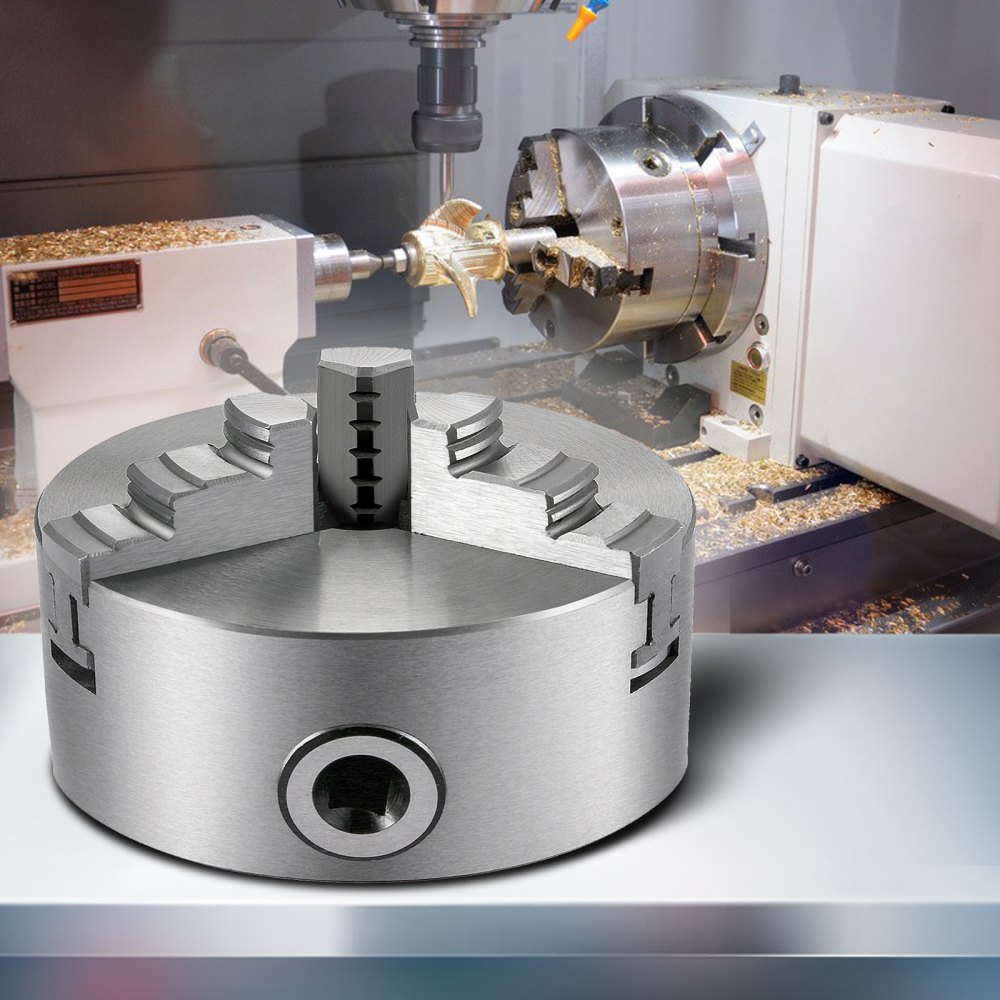 VEVOR K11-160 Lathe Chuck 6", Metal Lathe Chuck Self-centering 3 Jaw ...