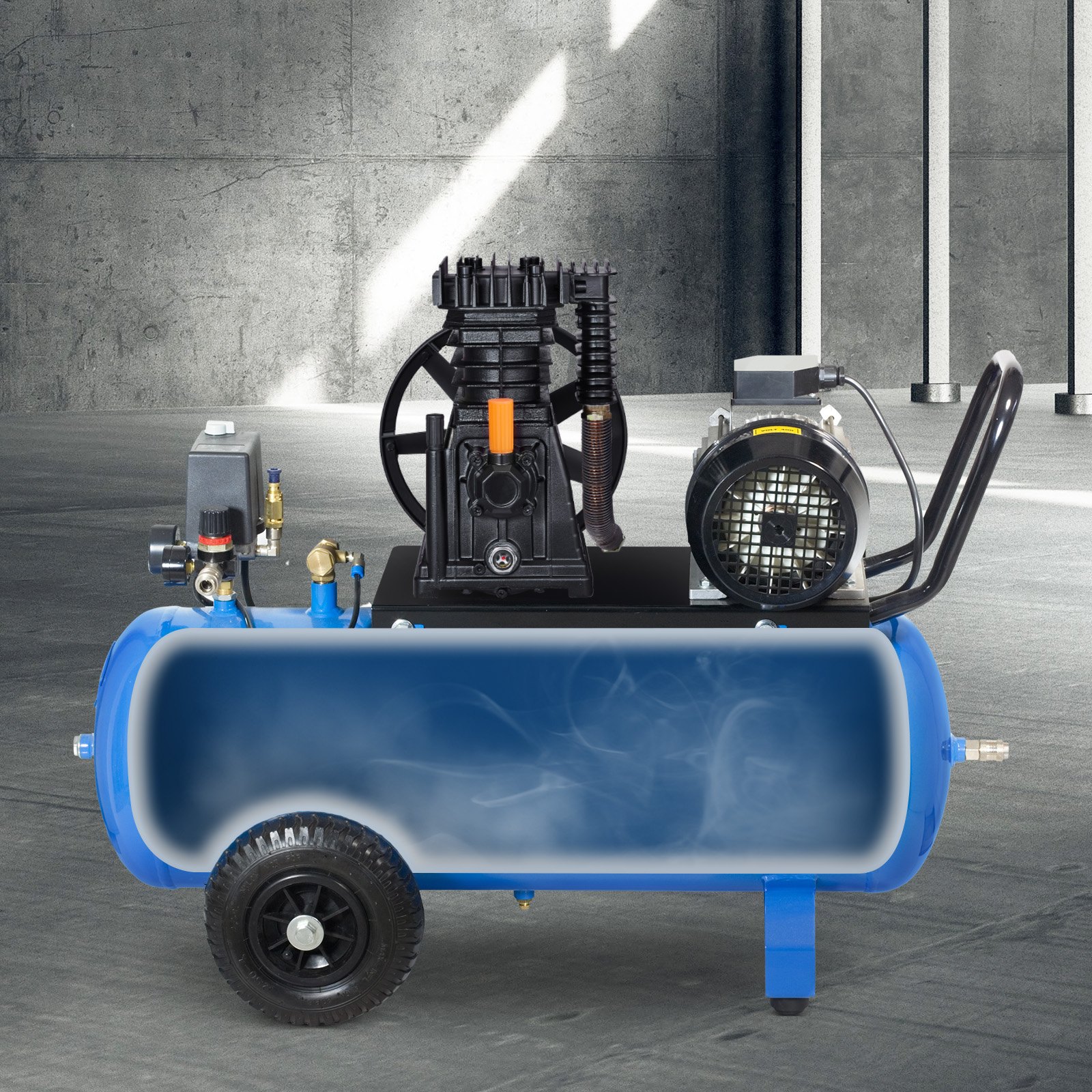 VEVOR Air Compressor Pump Head, 3HP 5.8CFM @ 90PSI, Twin Cylinder Oil ...