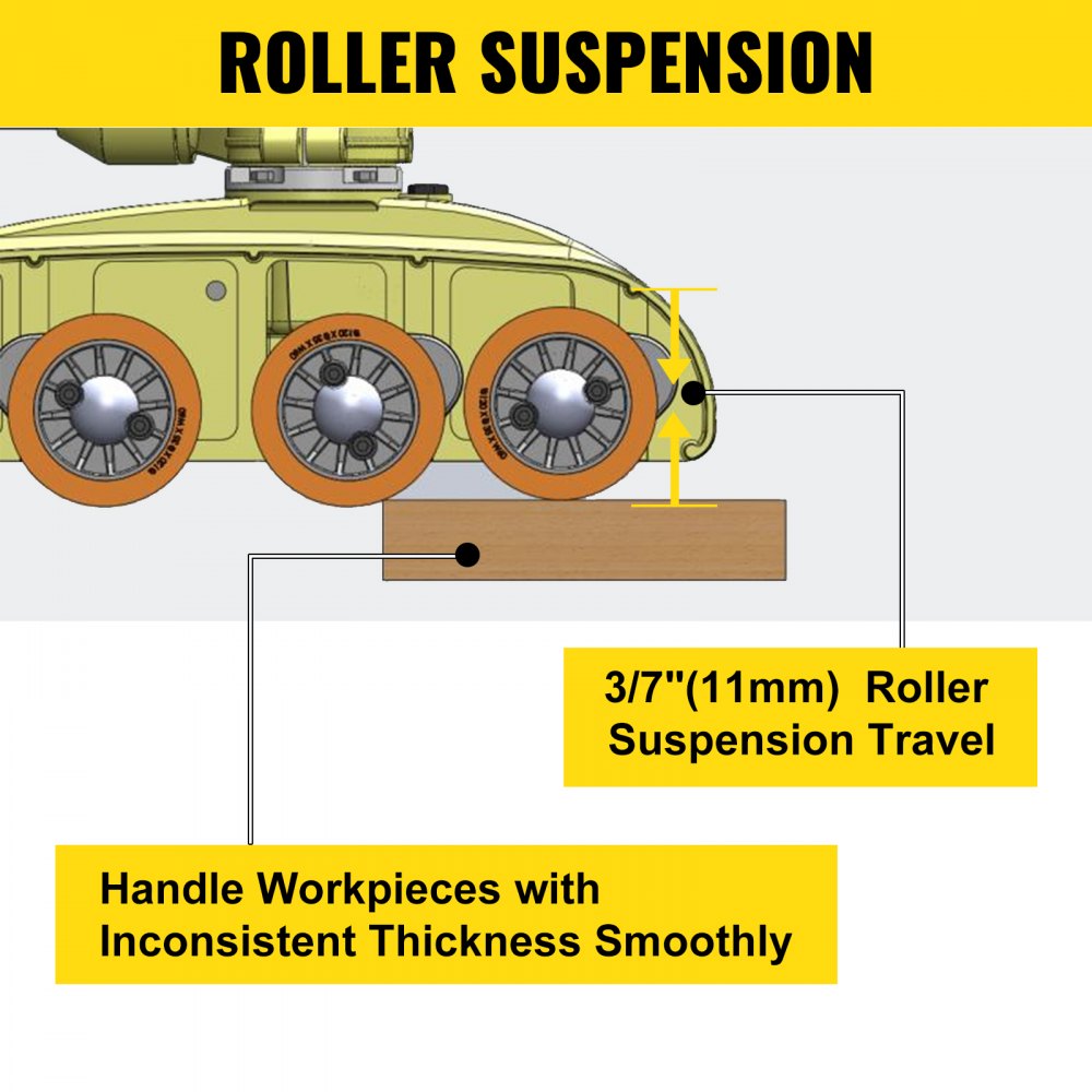 VEVOR Power Feeder Power Stock Feeder 1 HP Table Saw Feeder 4 Rollers 4 ...
