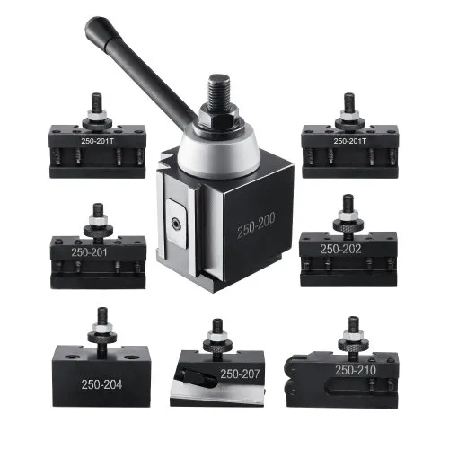 Quick Change Tool Post Set 8 Pcs Lathe Tool Holders for 10"-15" Mini ...