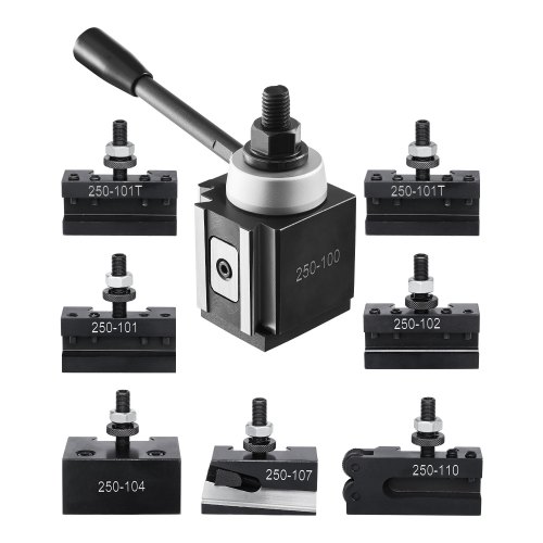 Quick Change Tool Post Set 8 Pcs Lathe Tool Holders for 6"-12" Mini ...