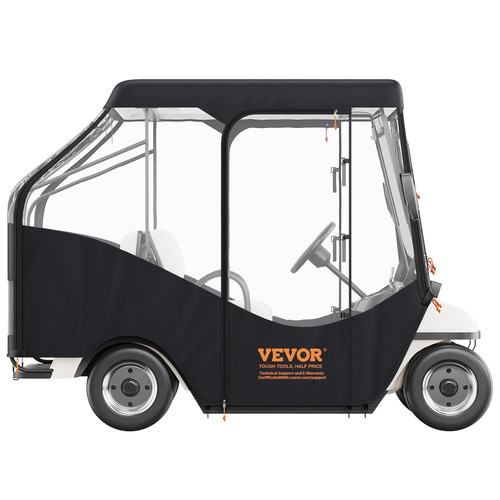 VEVOR Golf Cart Enclosure, 420D Polyester Driving Enclosure with 4 ...