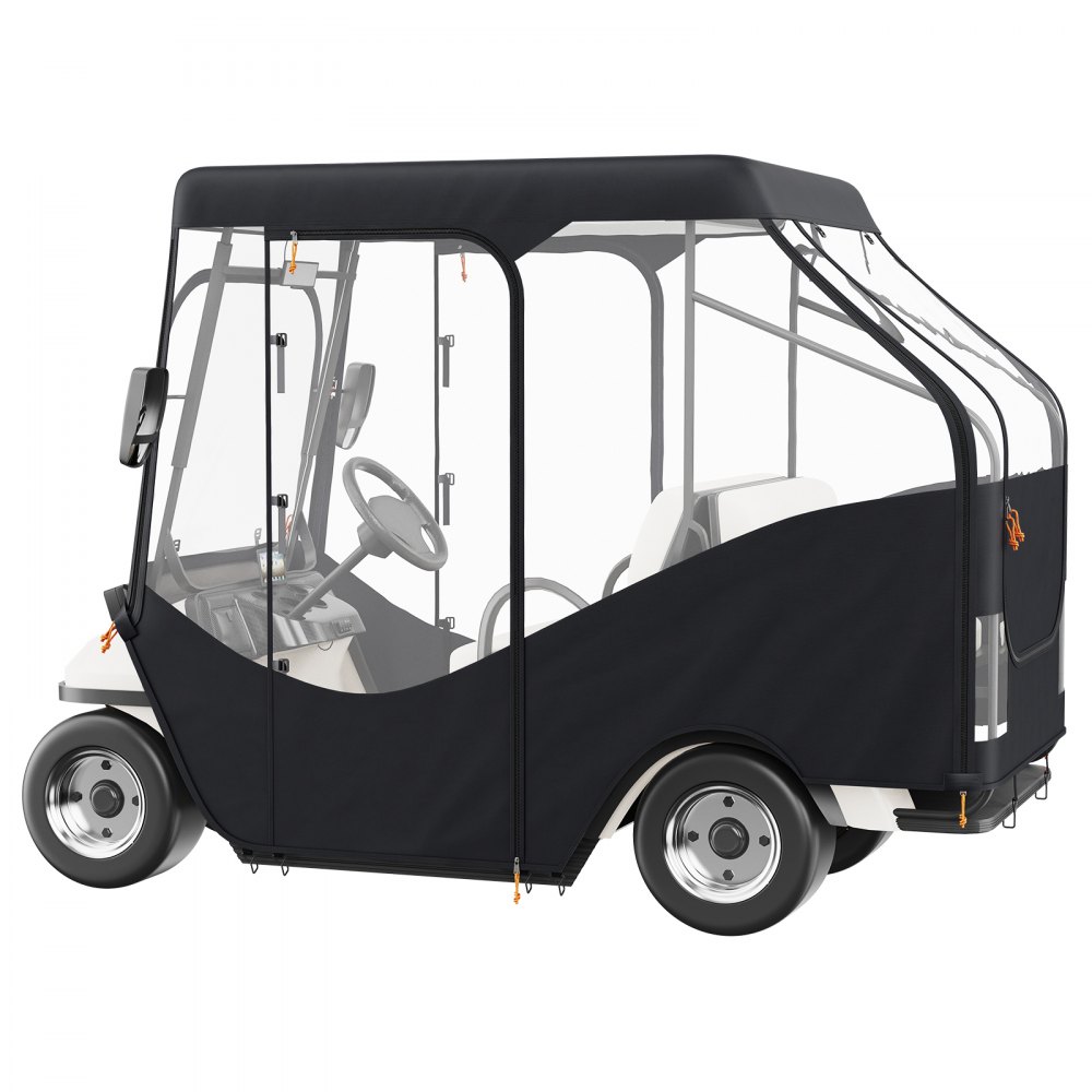 VEVOR Golf Cart Enclosure, 600D Polyester Driving Enclosure with 4 ...