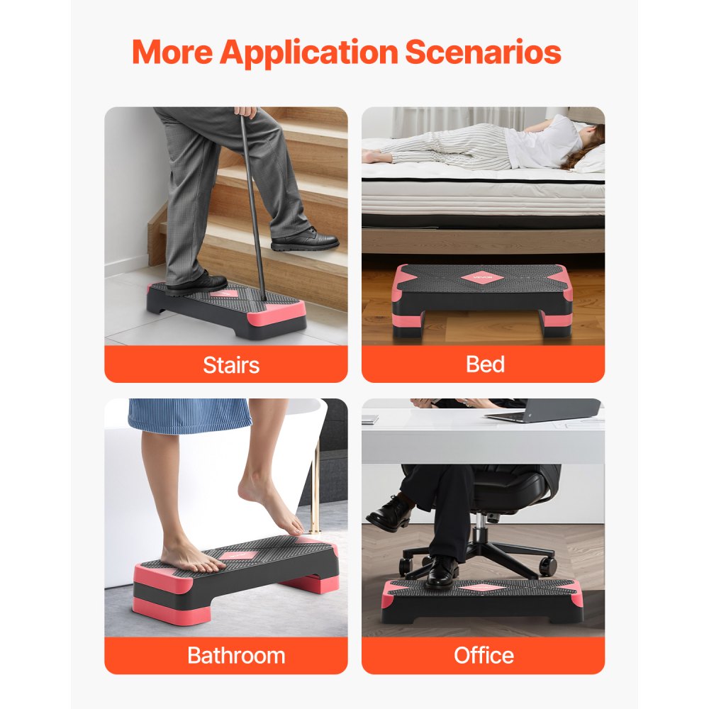 VEVOR Aerobic Stepper Platform – 28 x 10.5 Inches Deck