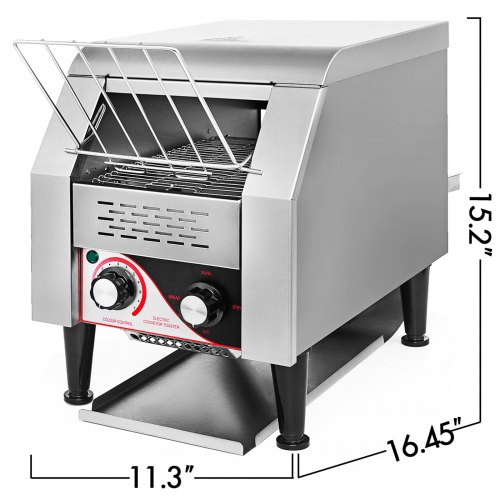 VEVOR Commercial Conveyor Toaster, 150 Slices / Hour, 1340W Stainless ...