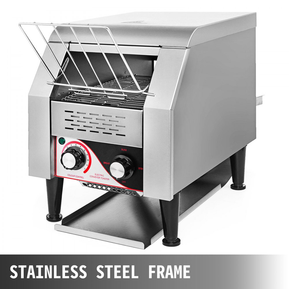 VEVOR Commercial Conveyor Toaster, 150 Slices / Hour, 1340W Stainless ...