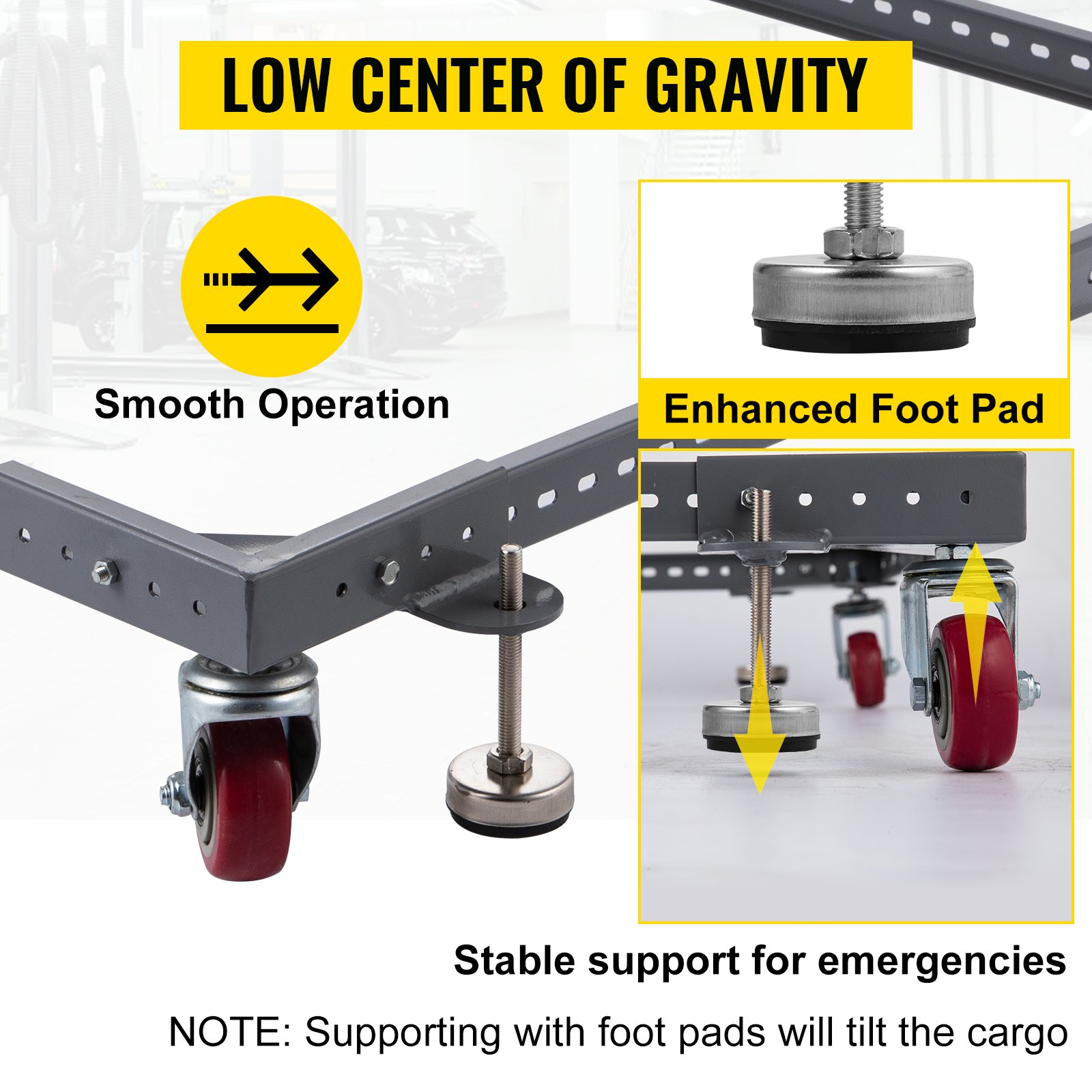 VEVOR Adjustable Universal Mobile Base PM-2500 Heavy-Duty Mobile Base ...