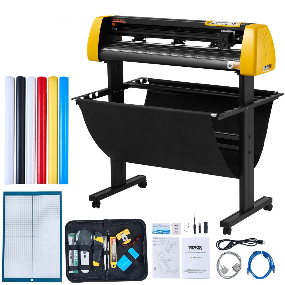 VEVOR Vinyl Cutter Machine, 34 in / 870 mm Max Paper Feed Cutting ...