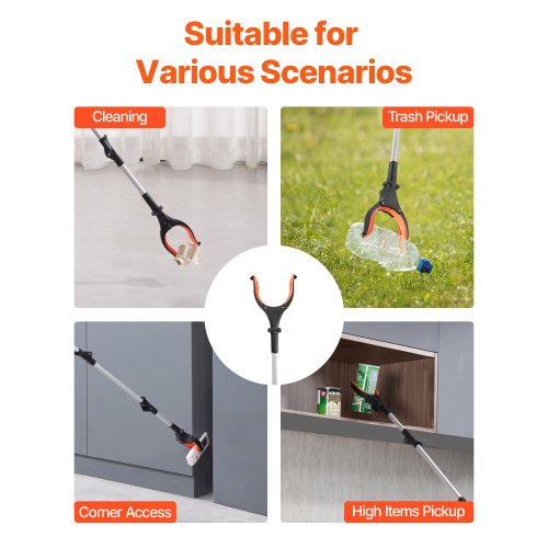 VEVOR Grabber Reacher Tool, 43" Foldable Reacher Grabber Pickup Tool ...