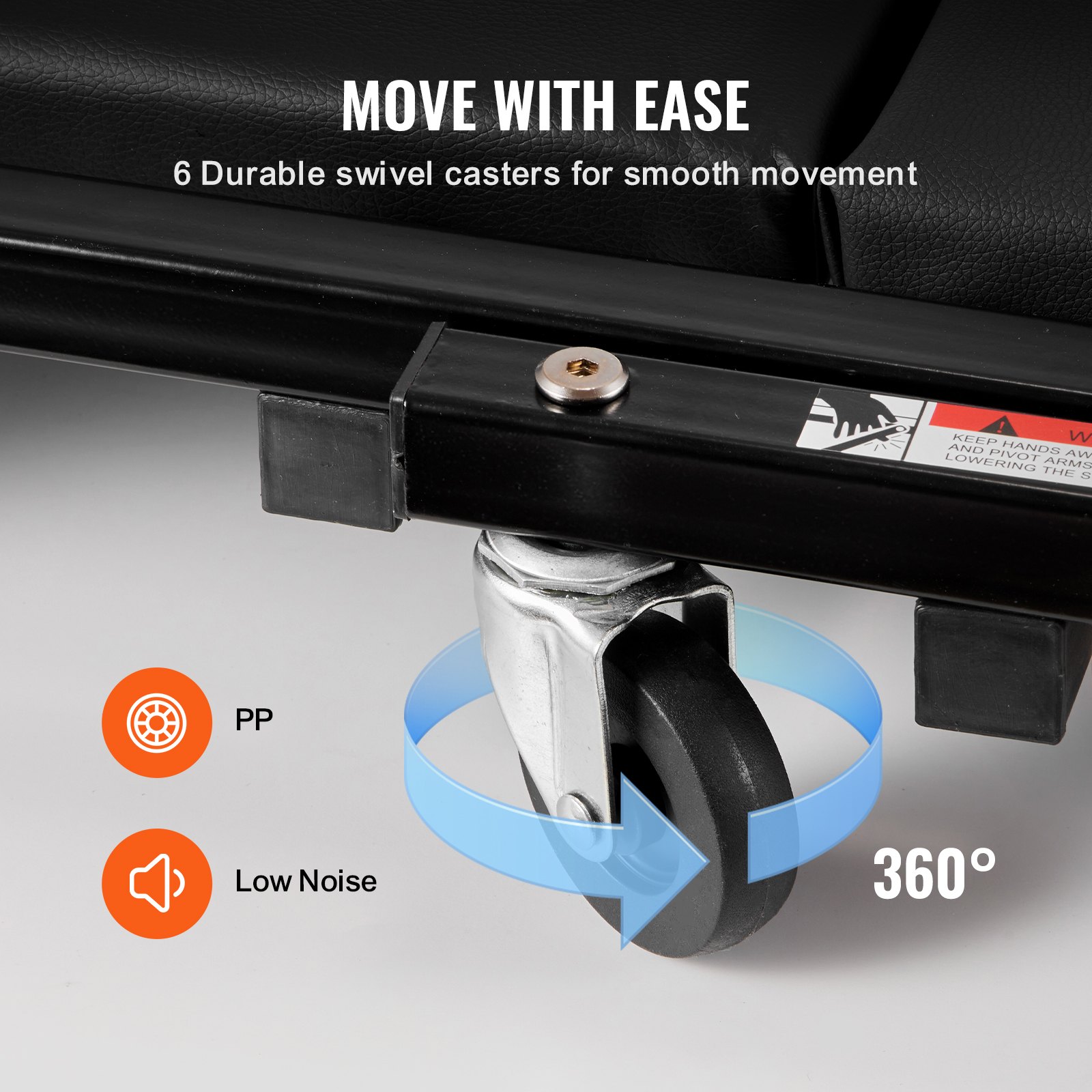 VEVOR Folding Creeper Seat - 40 in, 450 lbs, 2-in-1 Z design