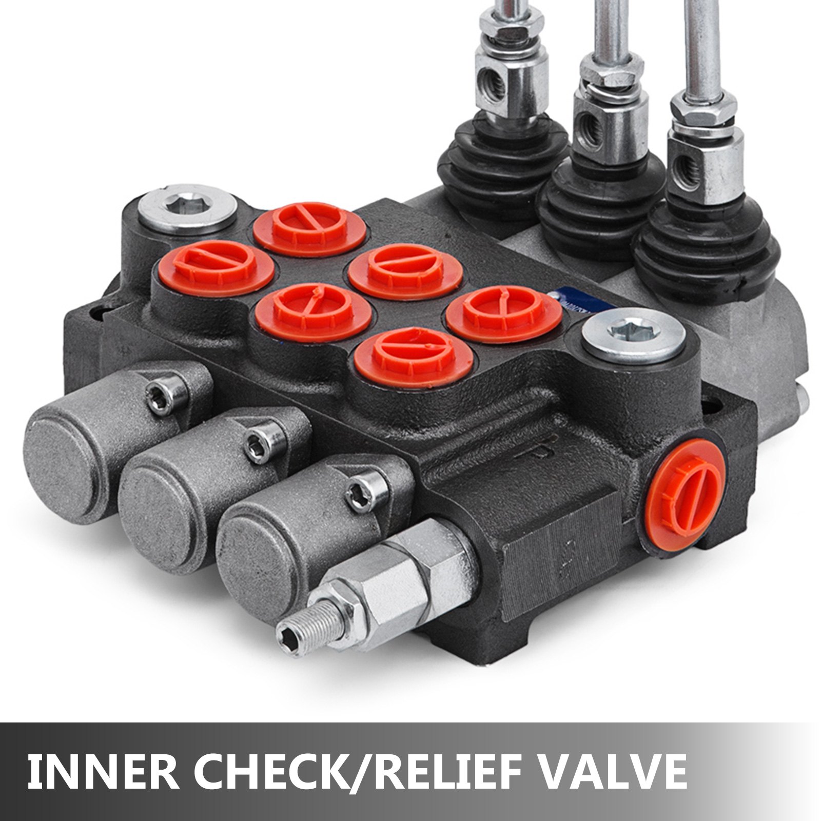 VEVOR 3 Spool Hydraulic Control Valve 11GPM Hydraulic Directional ...