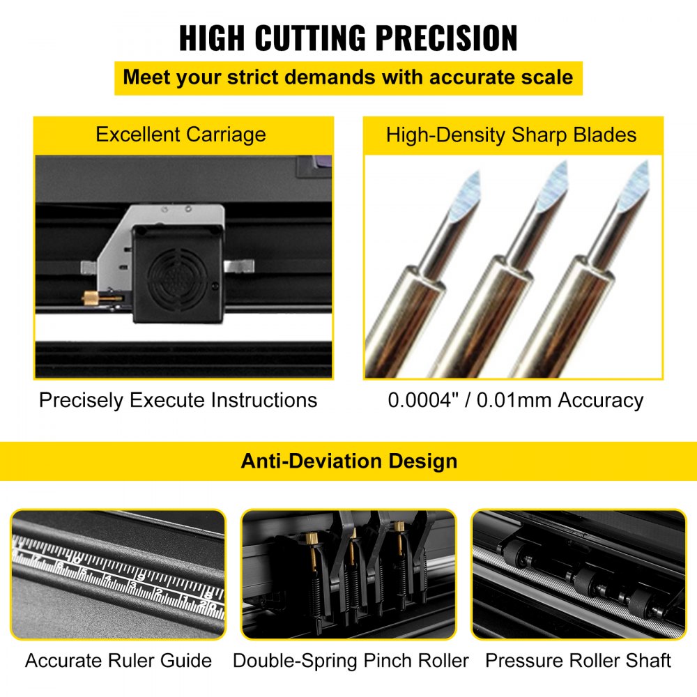 VEVOR Vinyl Cutter, 14 in / 375 mm Vinyl Plotter, Off-line Cutting ...