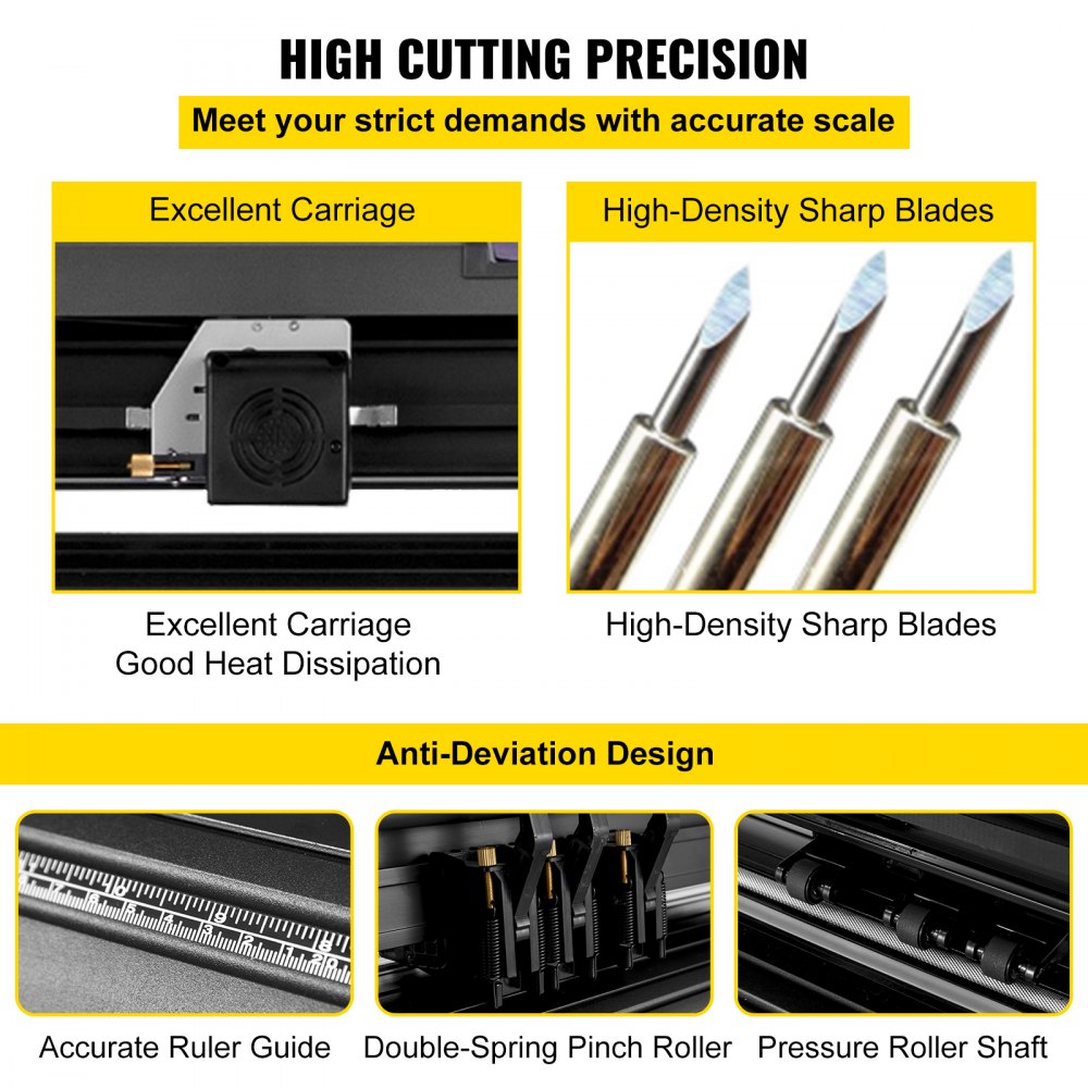 VEVOR Line Free Vinyl Cutter Machine, 720mm Vinyl Printer, 28 inch ...