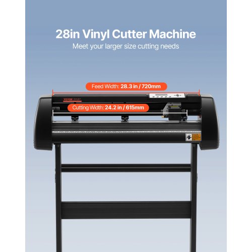 VEVOR Vinyl Cutter Machine, 28in / 720mm, LED Plotter Printer, Precise ...
