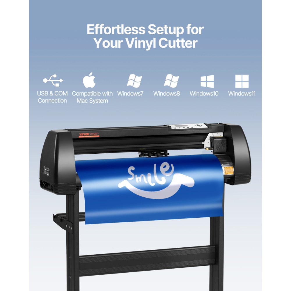 VEVOR Vinyl Cutter Machine, 28in / 720mm, LED Plotter Printer, Precise ...