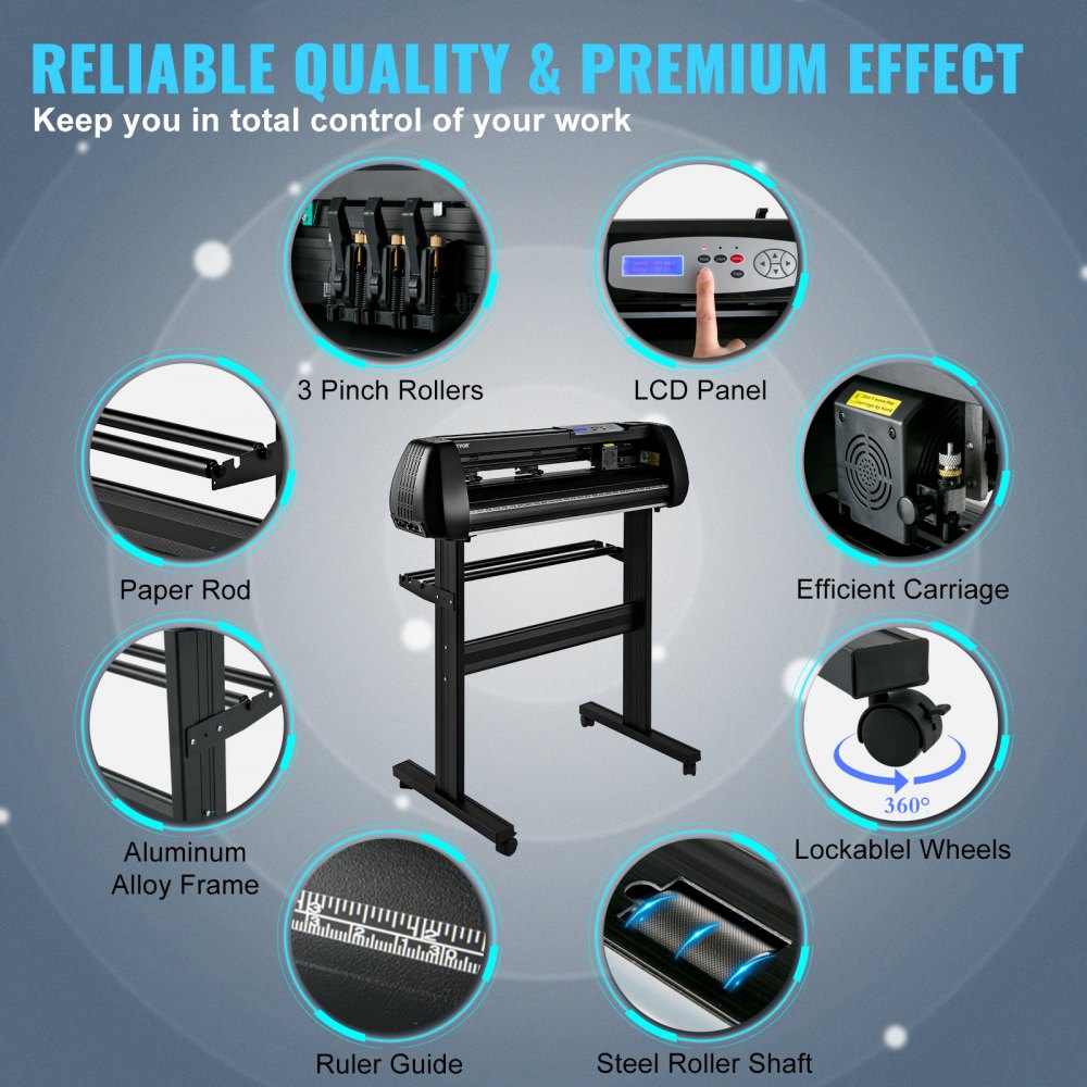 VEVOR Vinyl Cutter Machine, 34inch Cutting Plotter, Offline Cutting ...