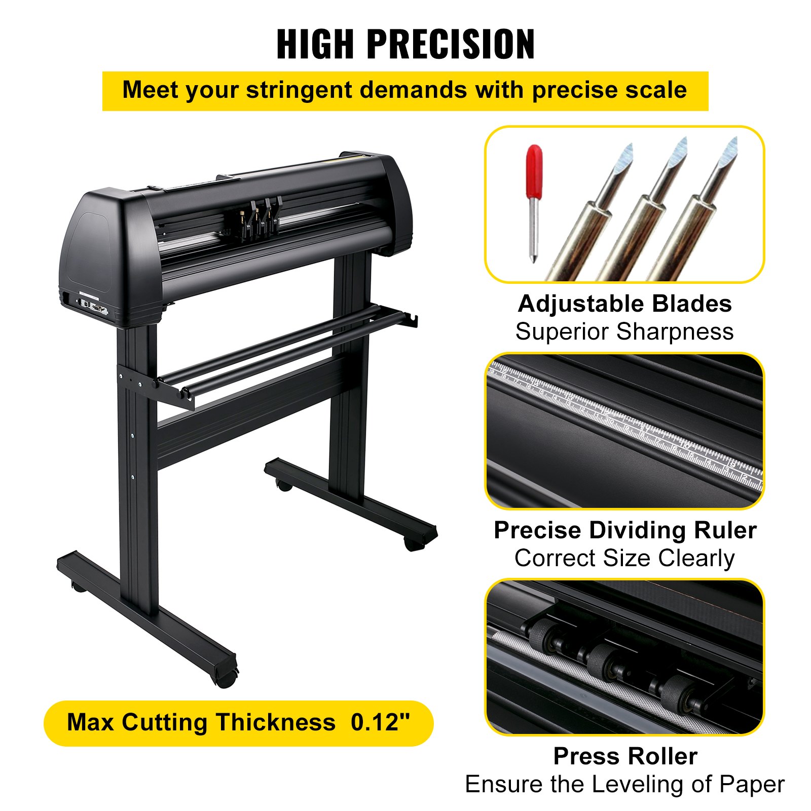 VEVOR Vinyl Cutter Machine, 28inch Vinyl Plotter, LCD Display Plotter ...