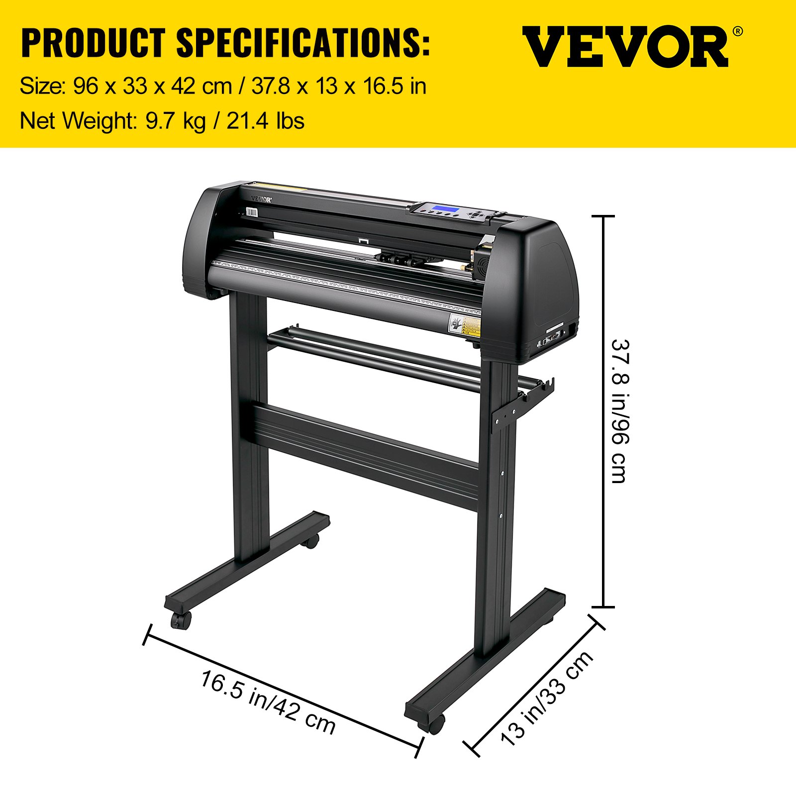 VEVOR Vinyl Cutter Machine, 28inch Vinyl Plotter, LCD Display Plotter ...