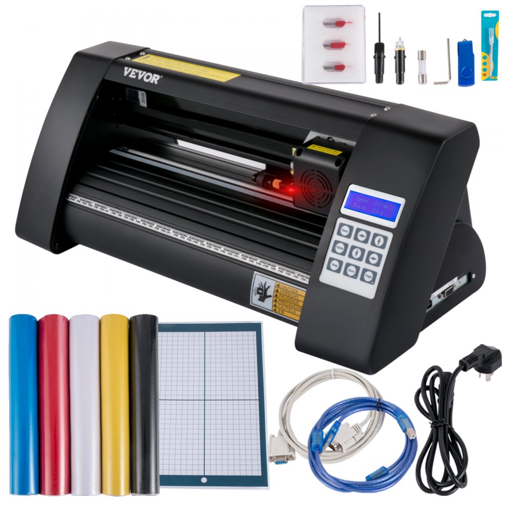 VEVOR Vinyl Cutter, 375mm Vinyl Plotter, LED Screen Plotter Cutter ...