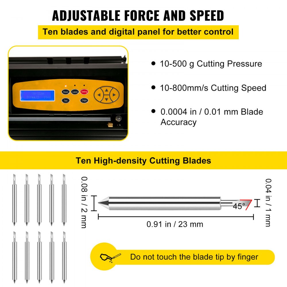 VEVOR Vinyl Cutter Machine, Upgraded 28 Inch Paper Feed Cutting Plotter ...