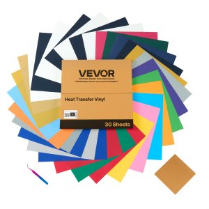 VEVOR Heat Transfer Vinyl HTV Iron on Vinyl Bundle 30 Pack 12 x 12 in ...