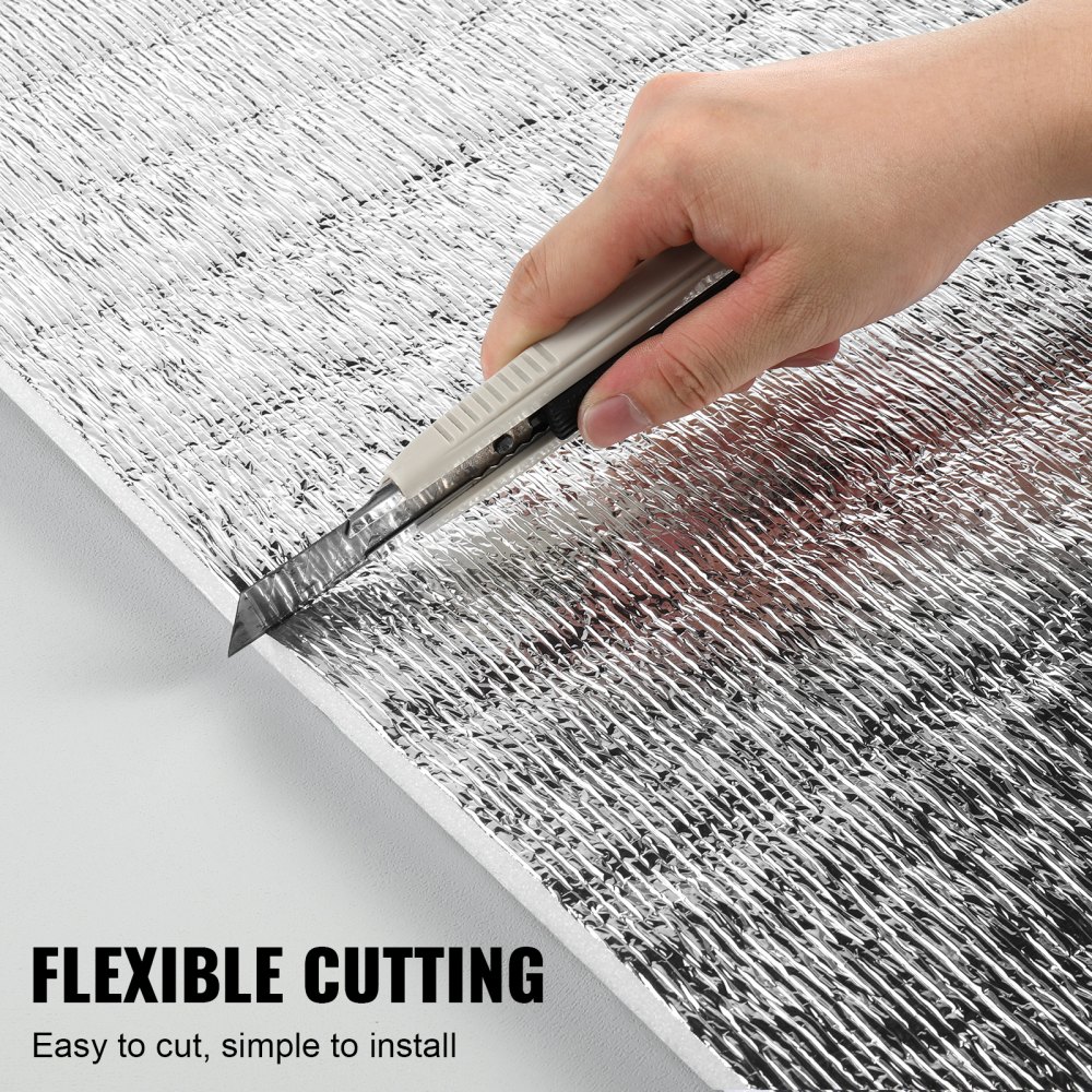 VEVOR Double Reflective Insulation Roll Foam Core Radiant Barrier 300 ...