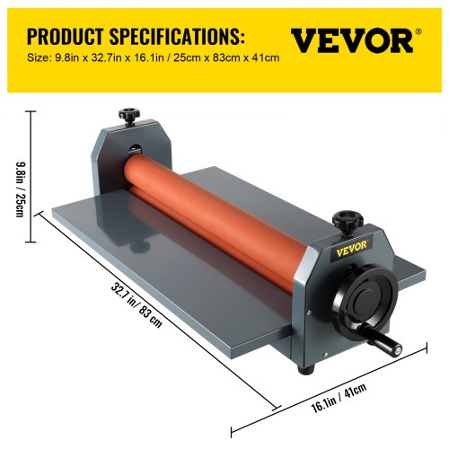 VEVOR 25.5in 648mm Manual Cold Roll Laminator Vinyl Photo Laminating ...