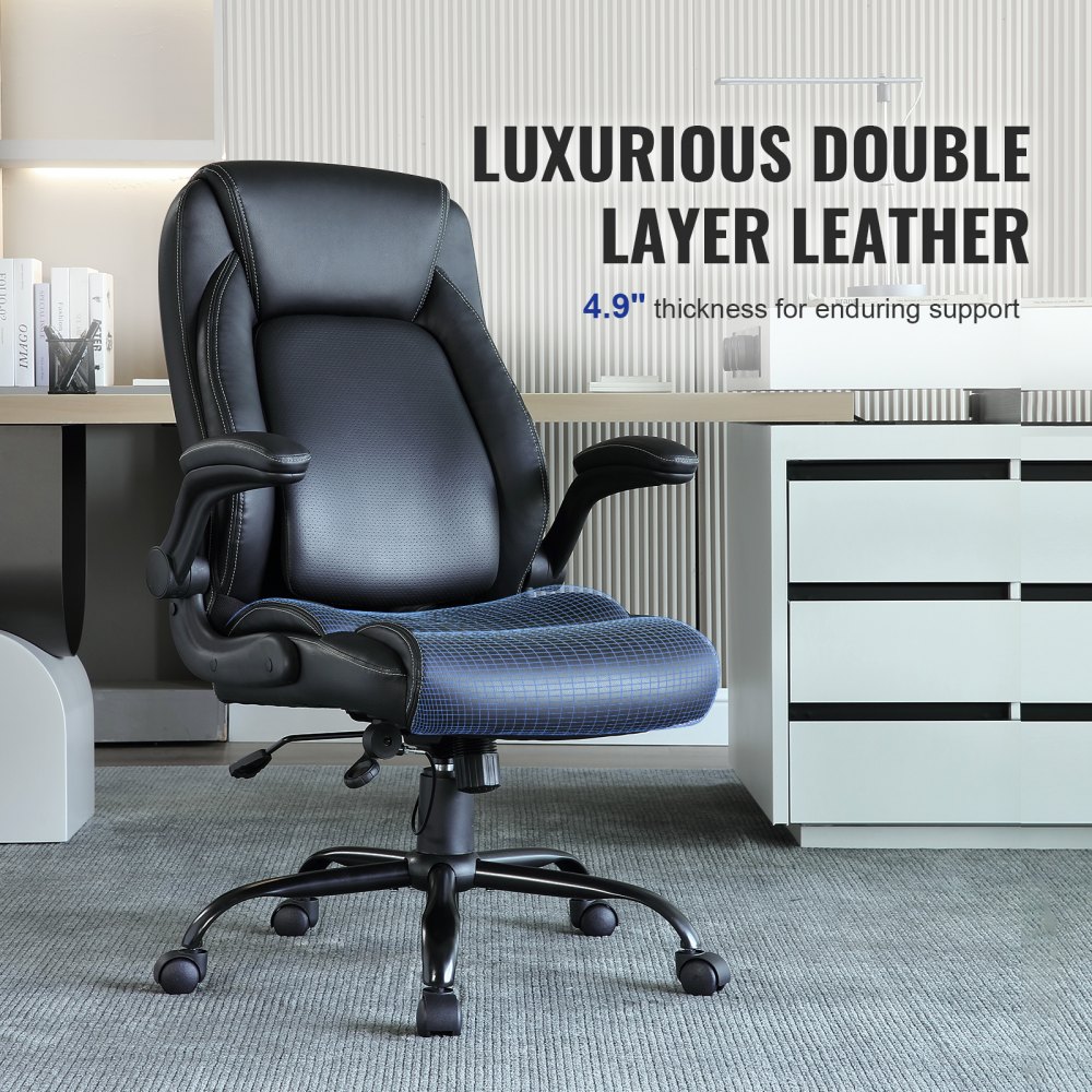 VEVOR Executive Office Chair with Cutting-edge Adjustable Lumbar ...