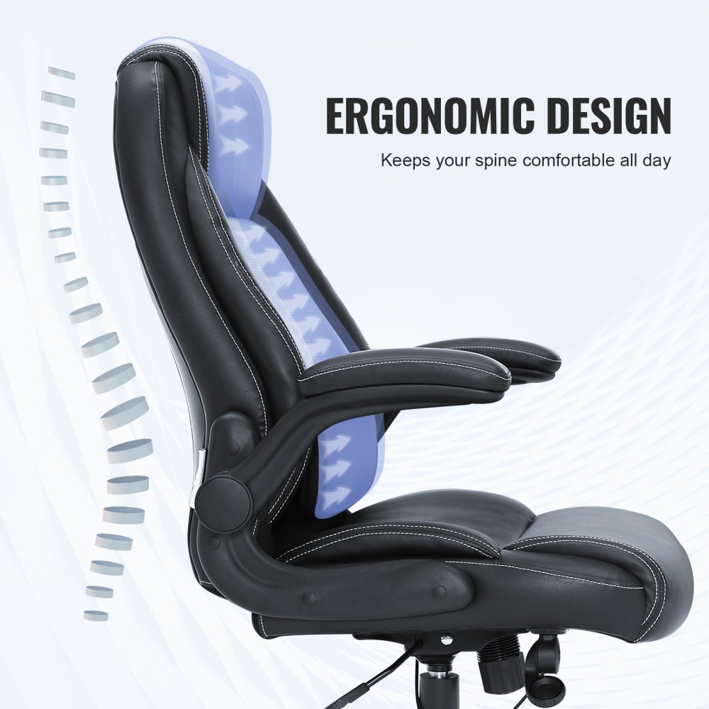 VEVOR Executive Office Chair with Cutting-edge Adjustable Lumbar ...