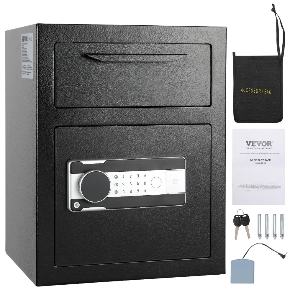 VEVOR VEVOR 1.7 C Depository Safe Deposit Safe with Drop Slot Passwords ...