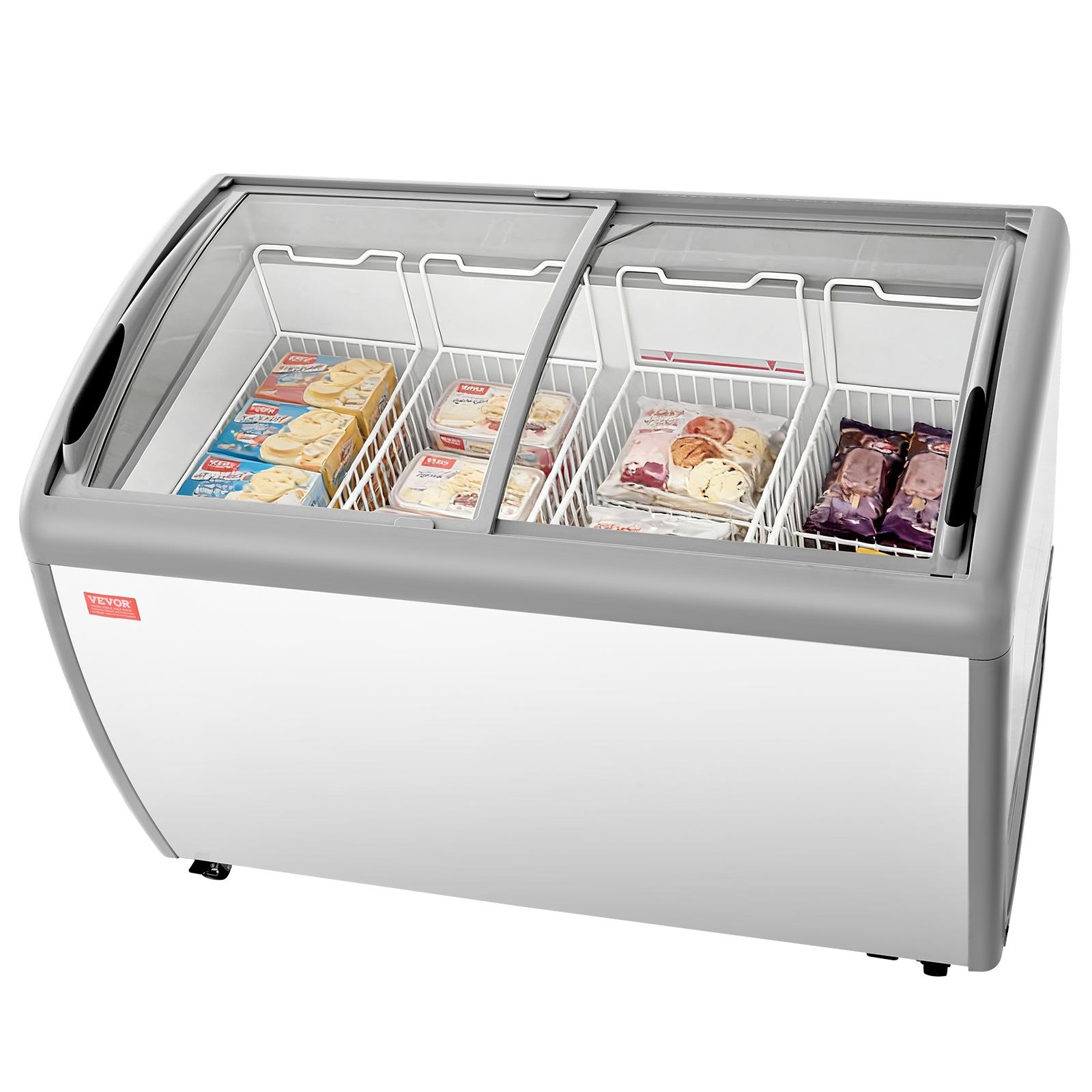 VEVOR Commercial Ice Cream Display Case, 12.8 Cu.ft Chest Freezer, -19 ...