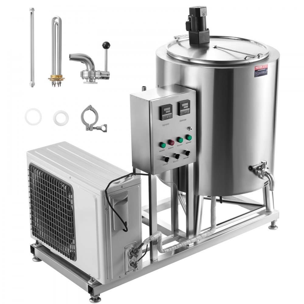 Commercial Milk Pasteurization Machine 150L Pasteurizer for Milk Sterilization | VEVOR US