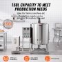 Commercial Milk Pasteurization Machine 150L Pasteurizer for Milk Sterilization | VEVOR US