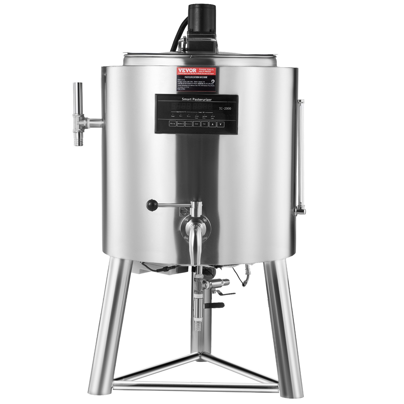VEVOR Milk Pasteurizer 50L, Commercial Milk Pasteurization Machine ...