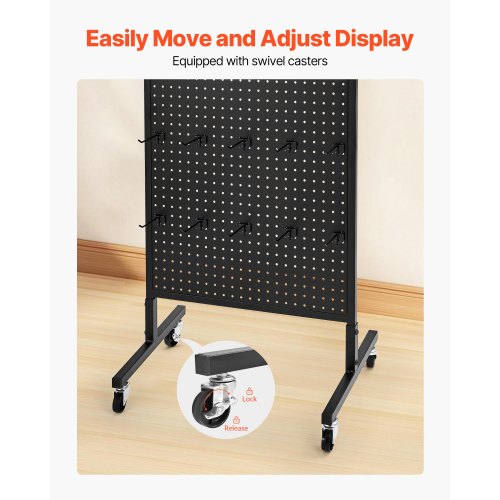 Pegboard Display Stand with 30 Hooks Pegboard Panels Display with ...