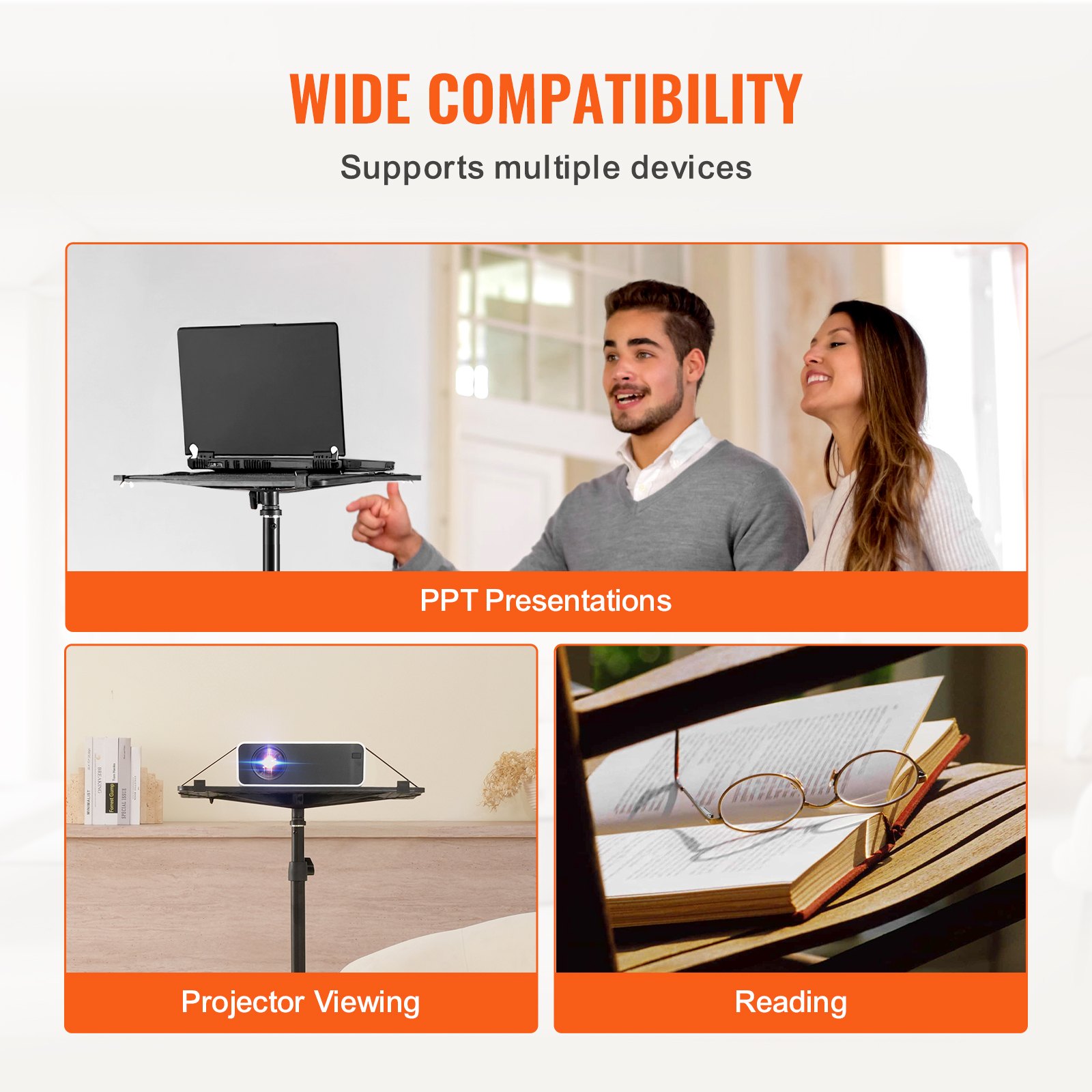 VEVOR Projector Stand, Projector Floor Stand Adjustable Height from 30. ...